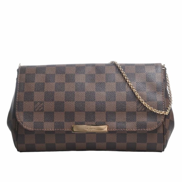 Louis Vuitton | Bags | Louis Vuitton Damier Favorite 2way Chain Shoulder Bag Pvc Brown | Poshmark